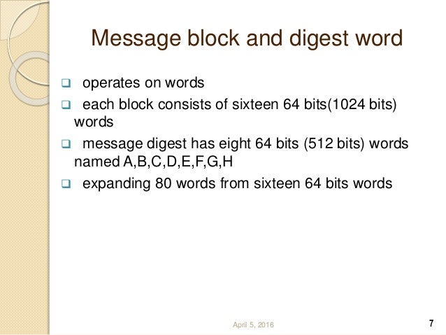 Secure Hash Algorithm Sha 512