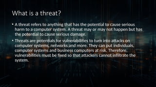 NETWORK SECURITY THREATS - POWERPOINT PRESENTATION | PPTX
