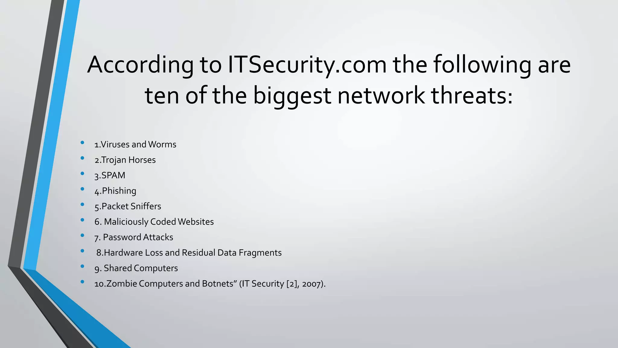 Network security threats and solutions | PPT