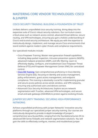 Secure Your Future in Tech with Network Security Training at UniNets | PDF