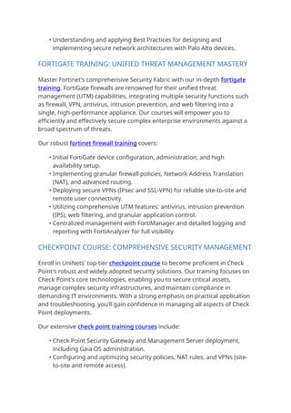 Secure Your Future in Tech with Network Security Training at UniNets | PDF