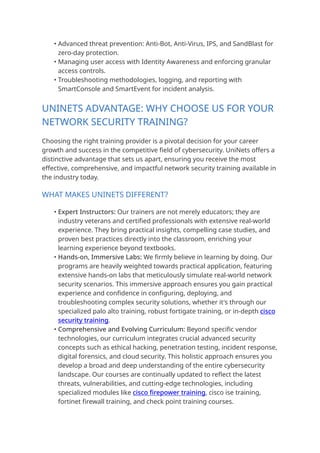 Secure Your Future in Tech with Network Security Training at UniNets | PDF