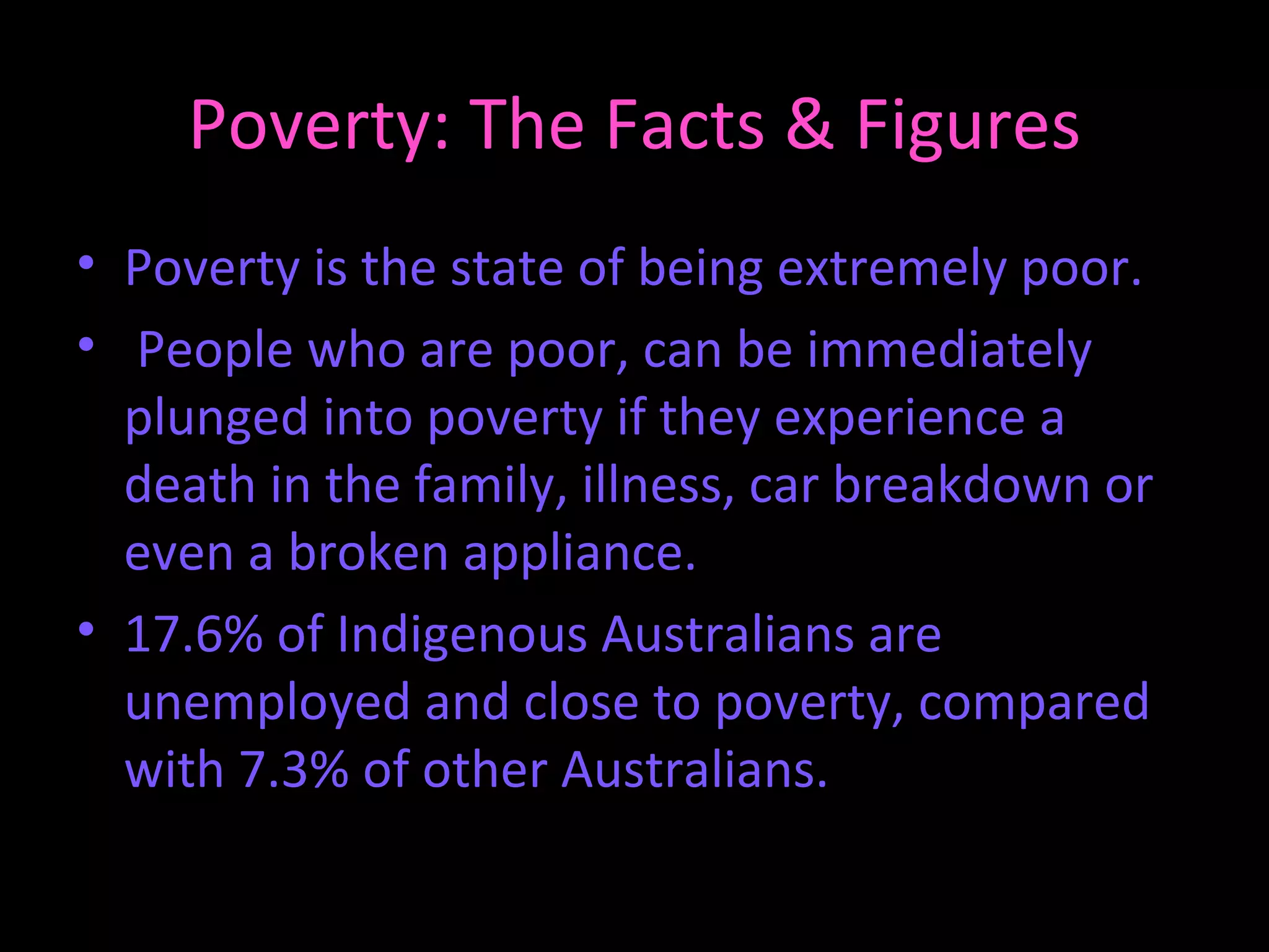 Poverty - Social Justice Issues in Australia | PPT