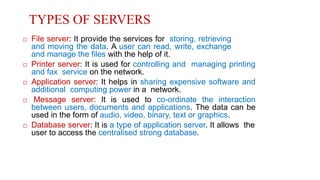 Network servers and TOPOLOGY | PPTX