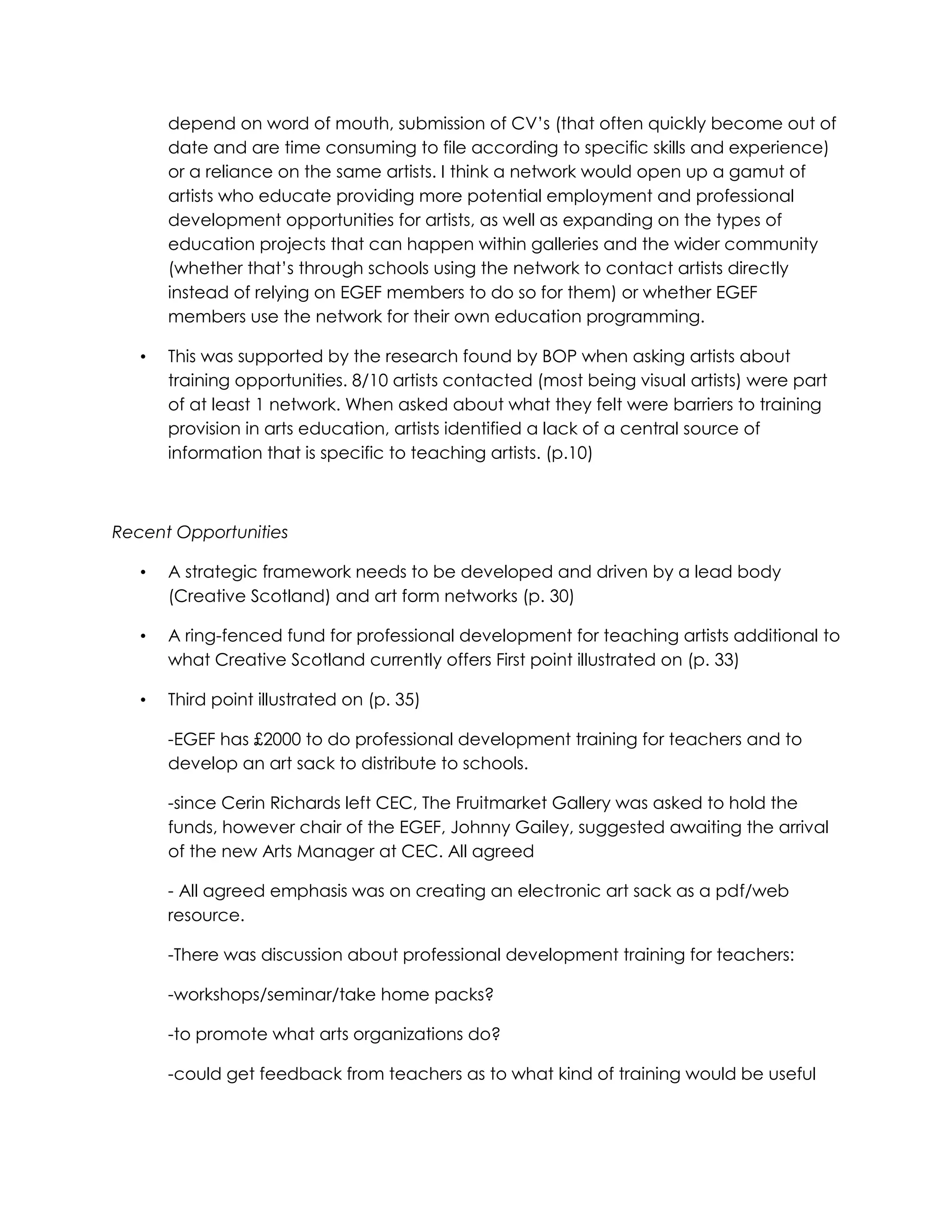 Networks for Artists Who Educate - Accompanying Notes | PDF