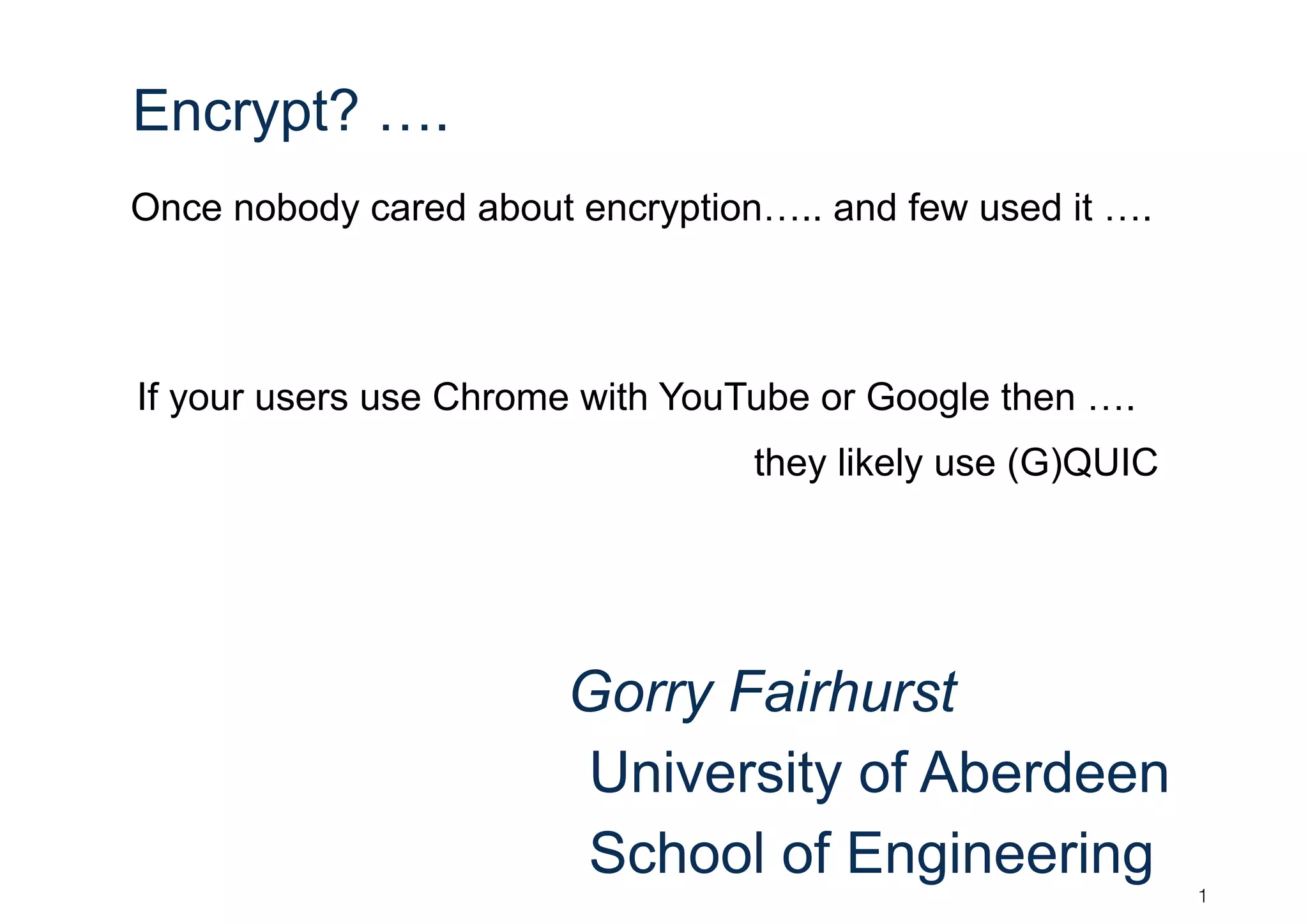 Encrypt what? - A lightning talk | PPT