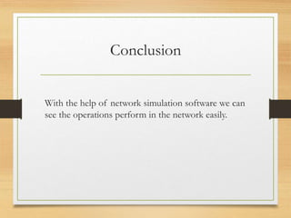 Network simulation software | PPTX