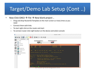 Network Simulation using Mikrotik Router OS CHR (MUM Presentation) | PPTX