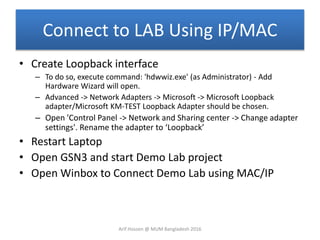 Network Simulation using Mikrotik Router OS CHR (MUM Presentation) | PPTX