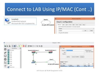 Network Simulation using Mikrotik Router OS CHR (MUM Presentation) | PPTX