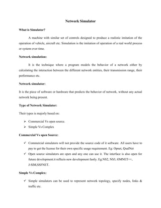 Network simulator | PDF