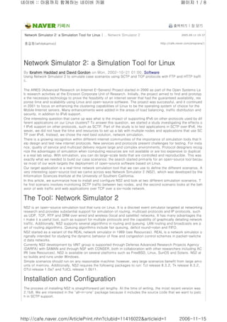 Network simulator 2 a simulation tool for linux | PDF