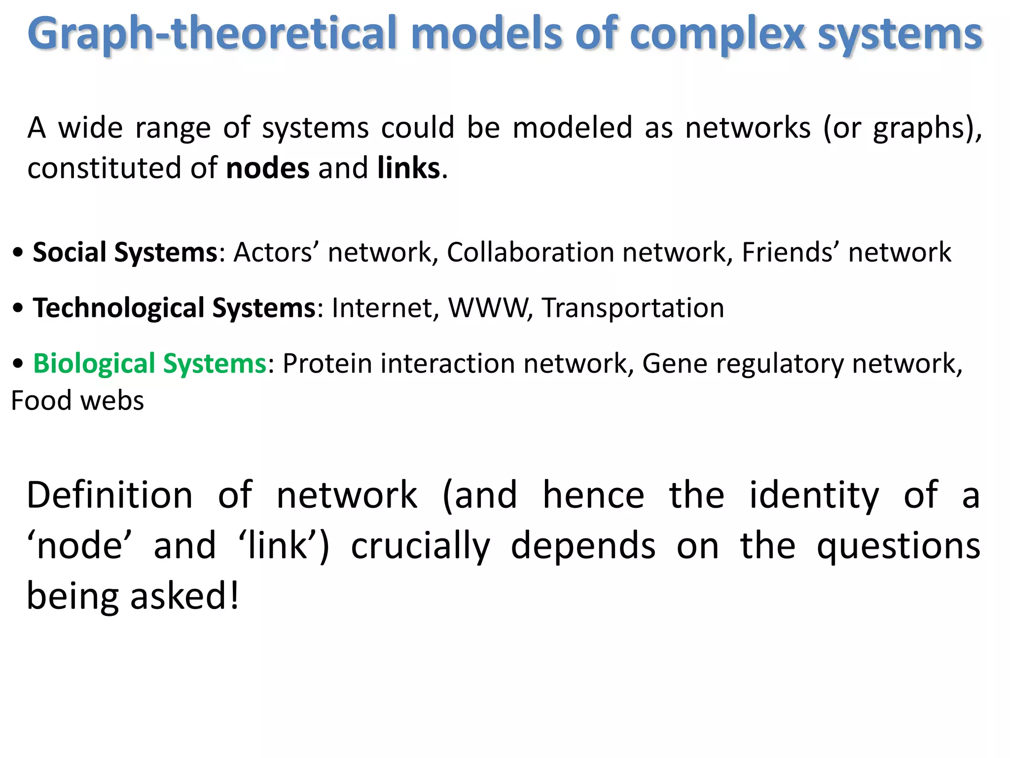 Network Biology: A paradigm for modeling biological complex systems | PDF