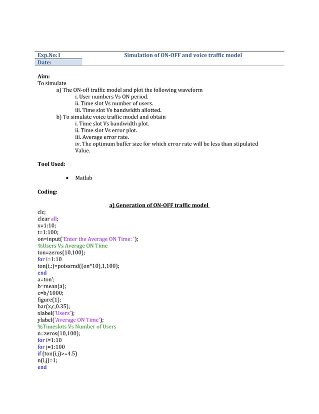 Networks lab manual ecp62 | PDF
