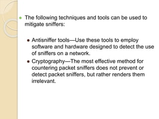 Network sniffers & injection tools | PPTX
