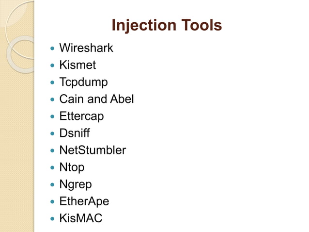Network sniffers & injection tools | PPTX | Computer Networking | Computing