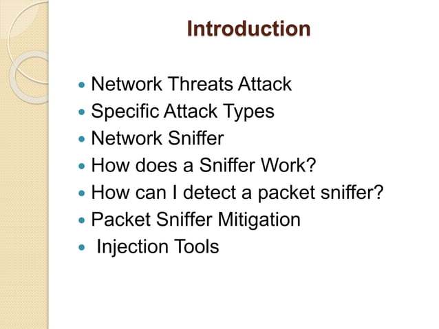 Network sniffers & injection tools | PPTX | Computer Networking | Computing