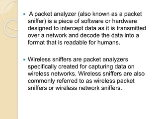 Network sniffers & injection tools | PPTX