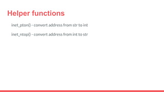 Network sockets | PPTX