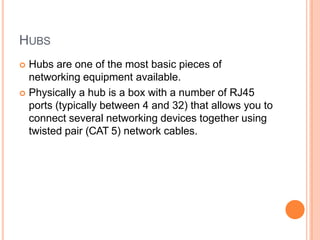 Network hardware devices | PPTX