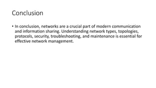 Networks | PPTX | Computer Networking | Computing