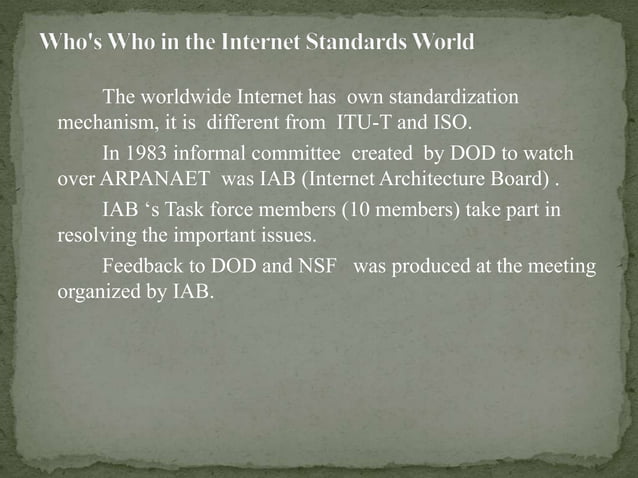 Network standardization | PPTX