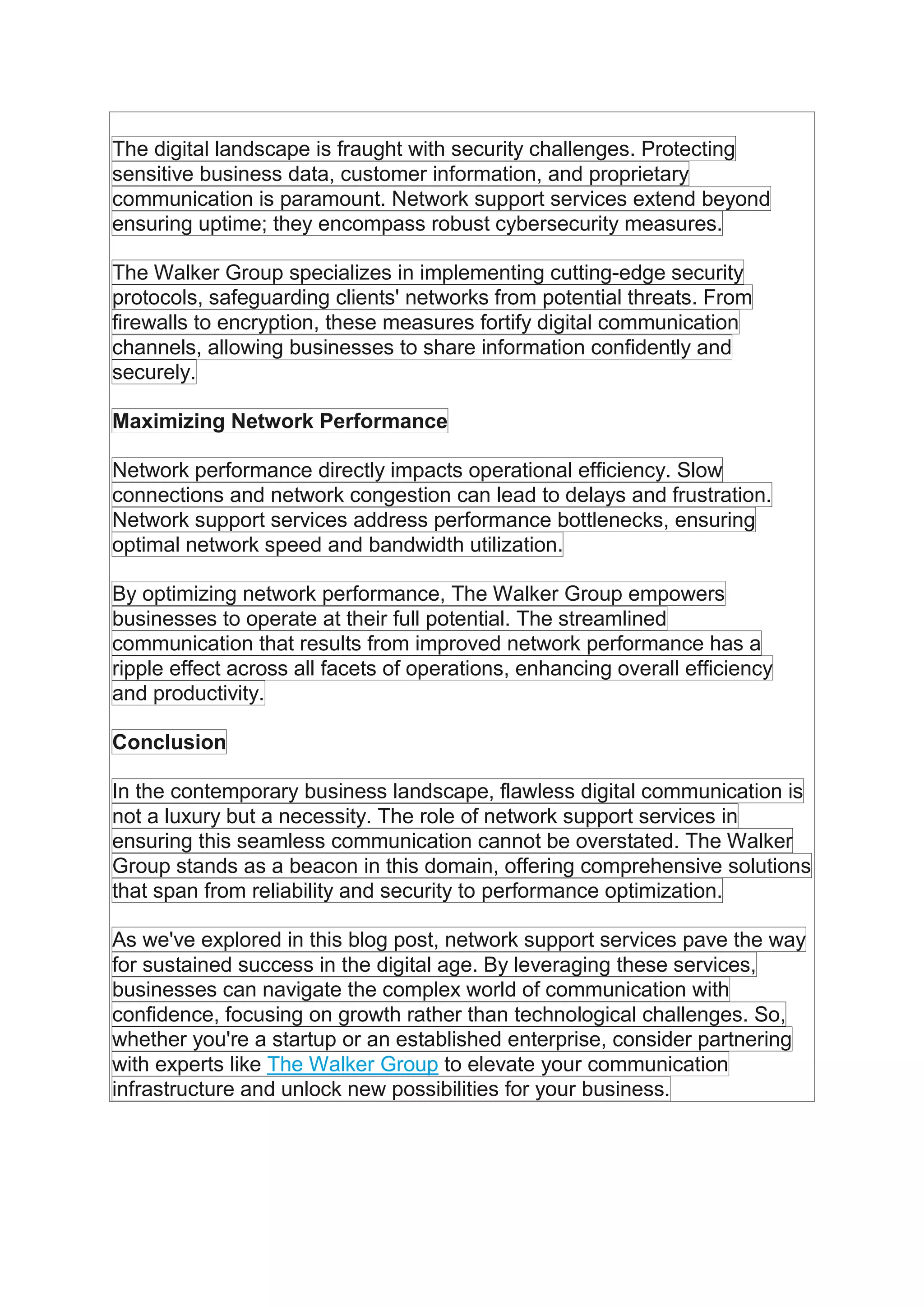 Network Support Services | DOCX