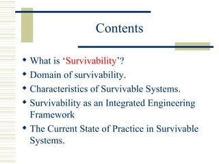 Network survivability karunakar | PPT