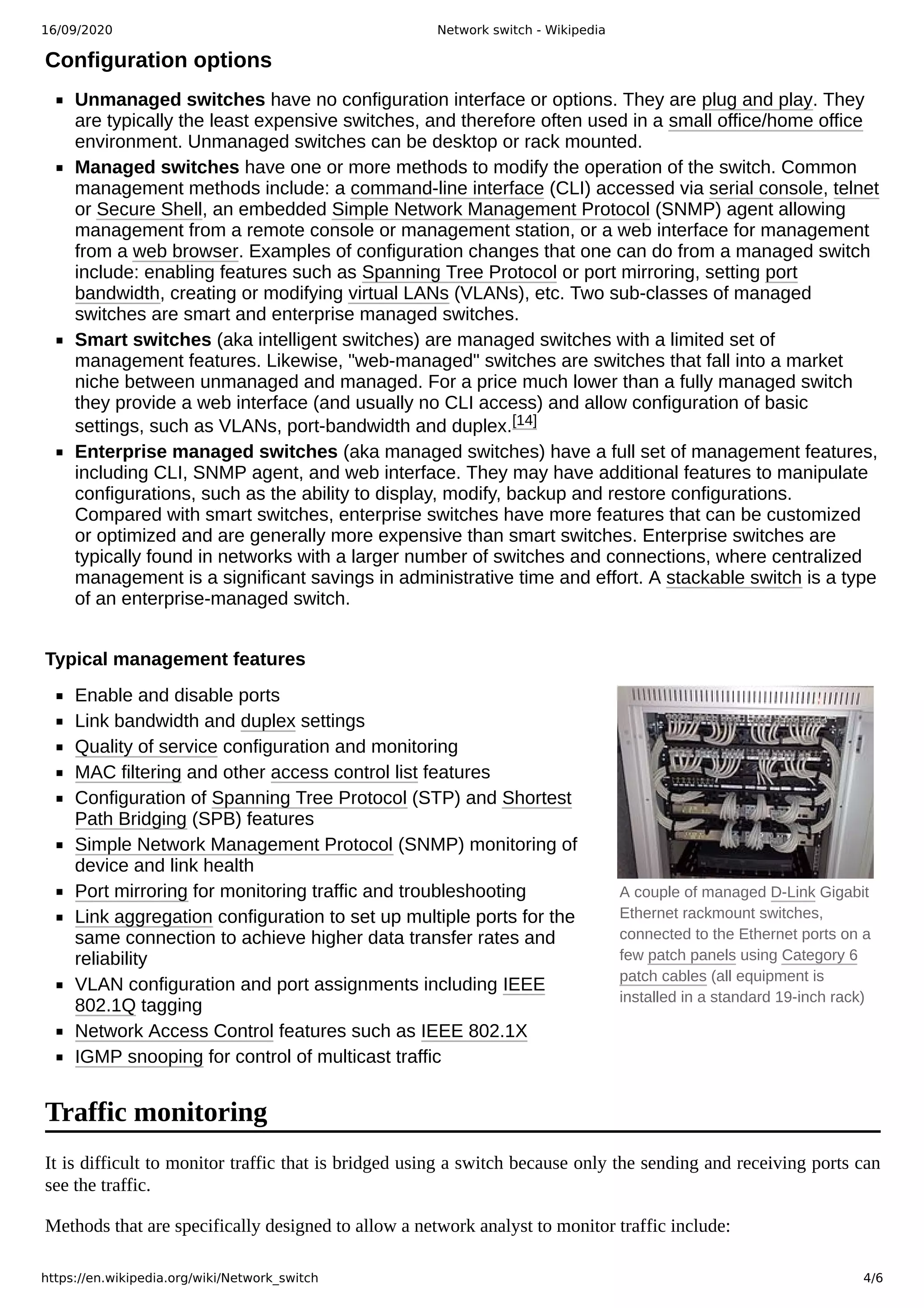 Network switch : Notes | PDF