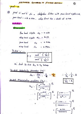 Biomedical Circuits & Networks - Network synthesis and filter design | PDF