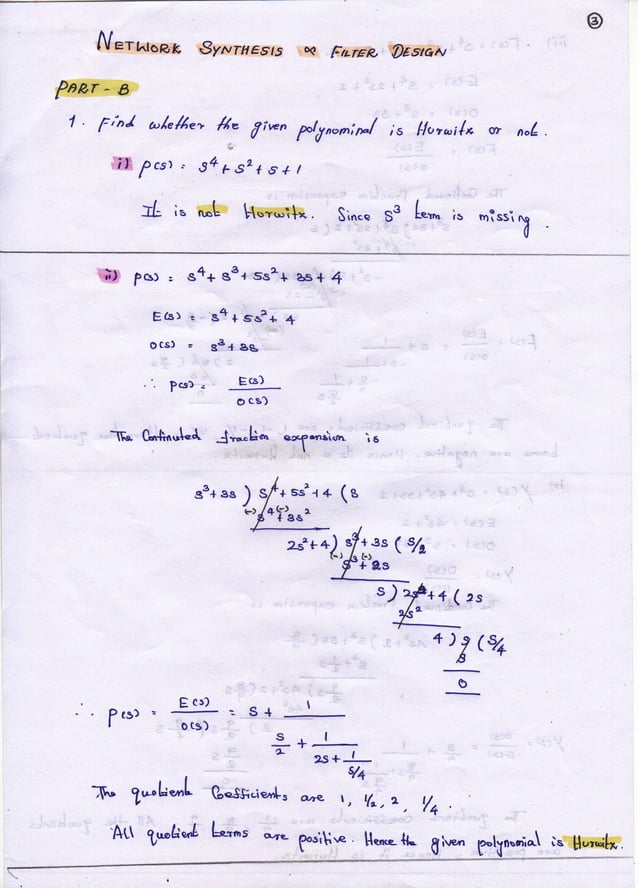 Biomedical Circuits & Networks - Network synthesis and filter design | PDF