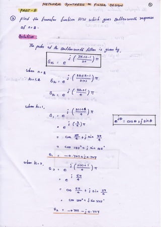 Biomedical Circuits & Networks - Network synthesis and filter design | PDF