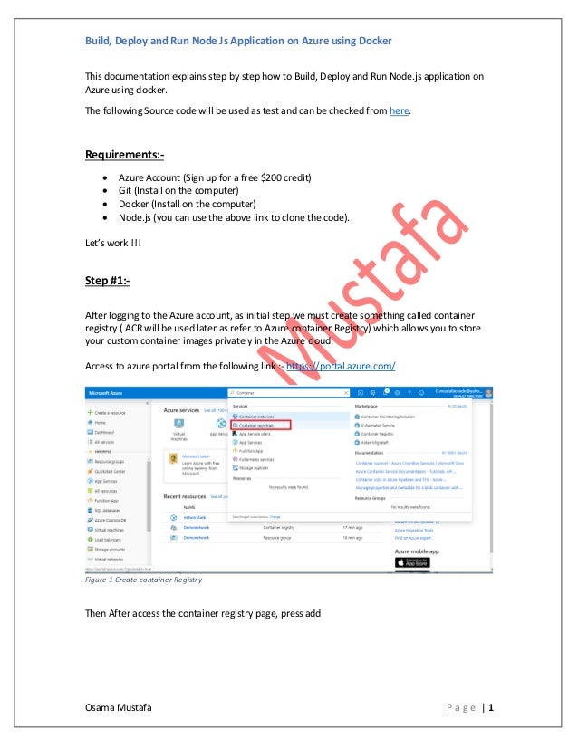 Build Deploy And Run Node Js Application On Azure Using