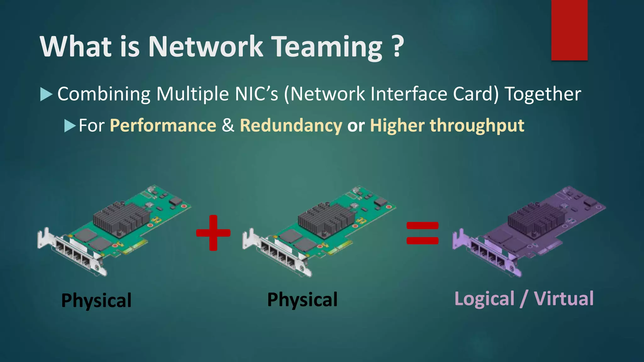 Network teaming | PPT