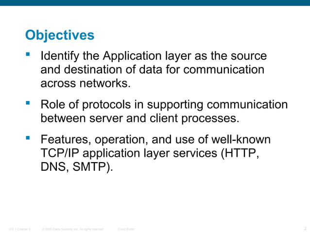 Application Layer Functionality And Protocols Ppt