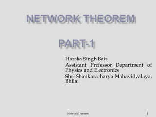 Network theorem part 1 | PPT