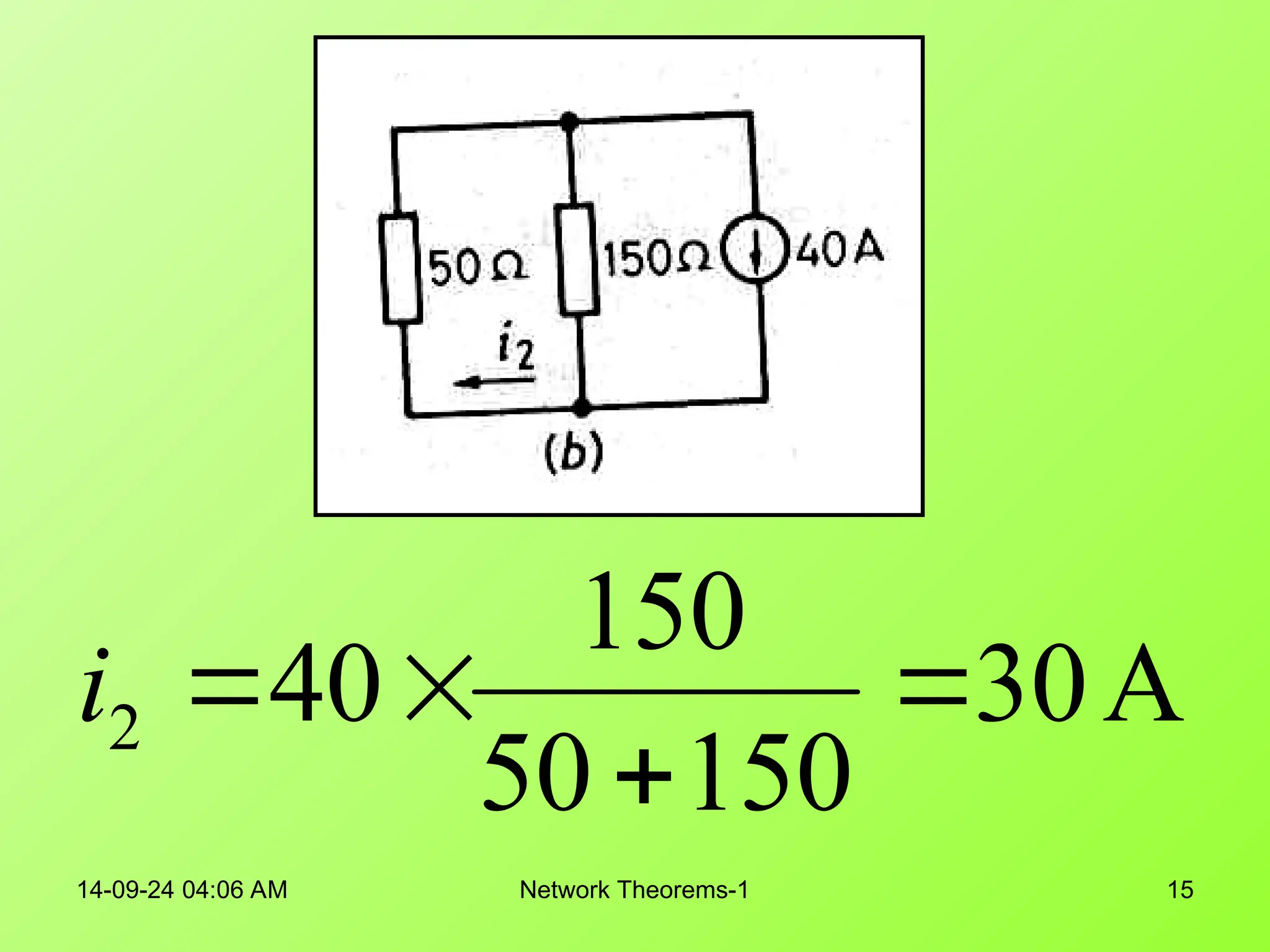 Network Theorems for network solving and design | PPT