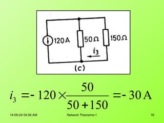Network Theorems for network solving and design | PPT