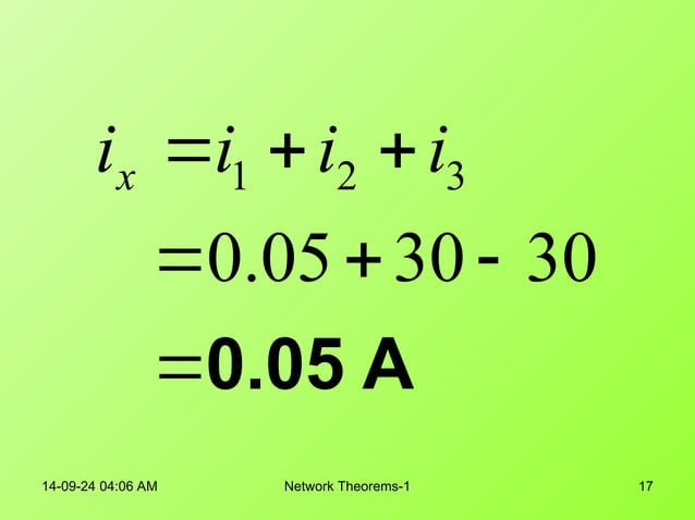 Network Theorems for network solving and design | PPT