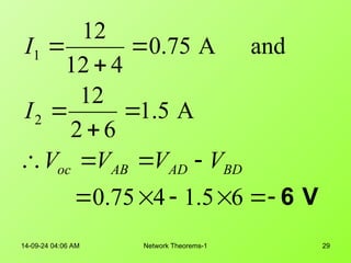 Network Theorems for network solving and design | PPT