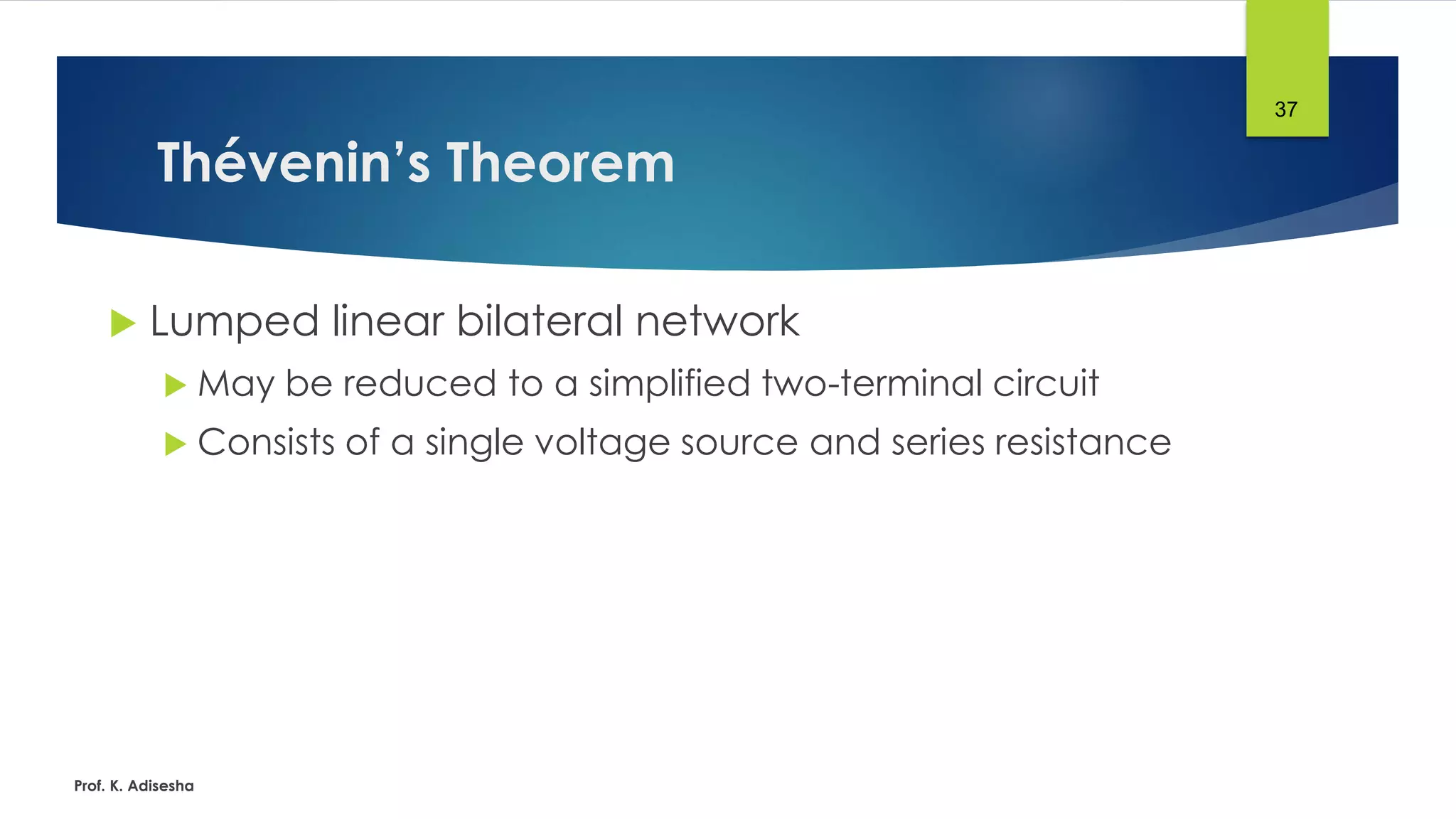 Network theorems by adi | PPT