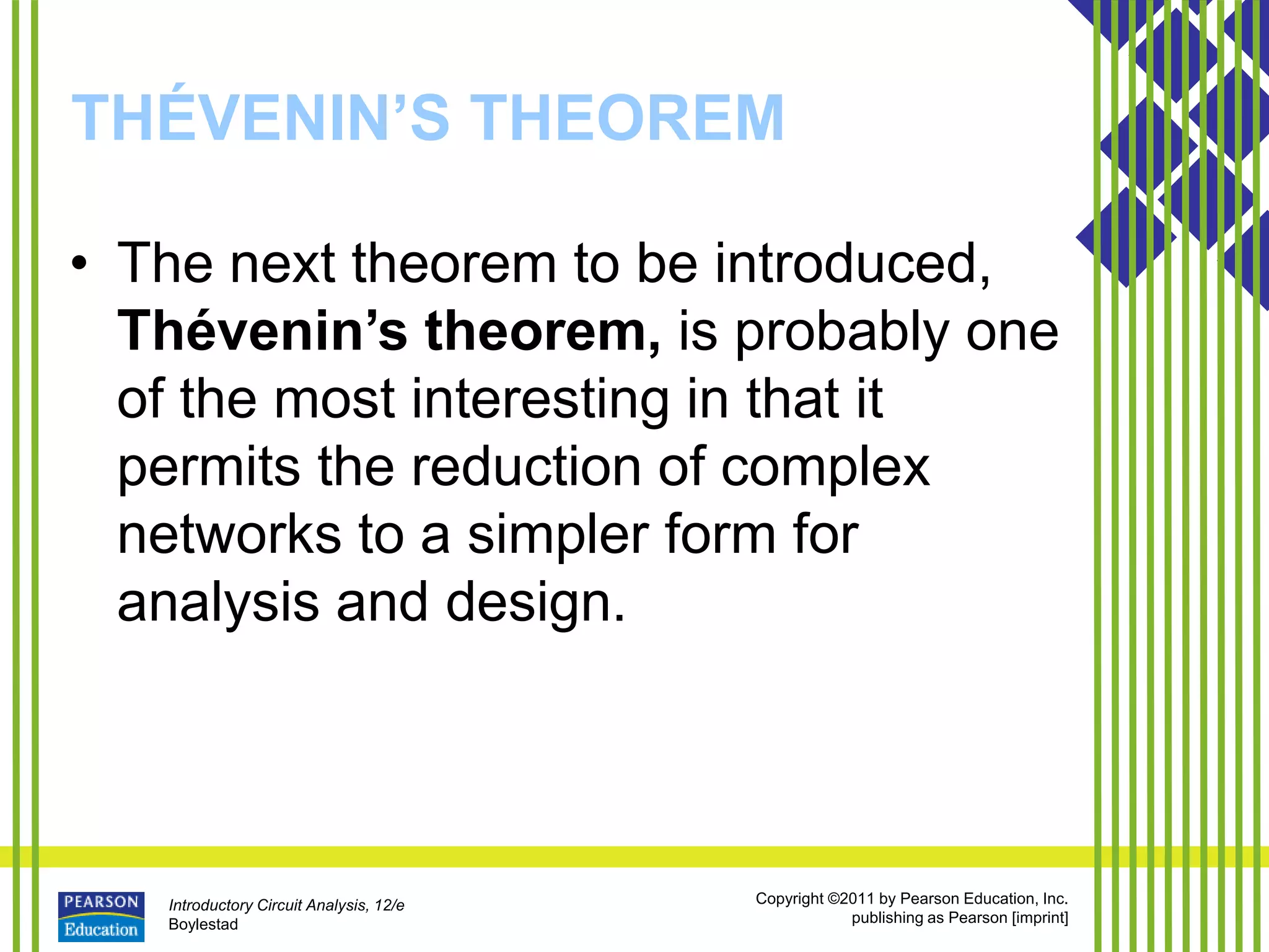 Network theorems chapter 9 | PPT | Computer Networking | Computing