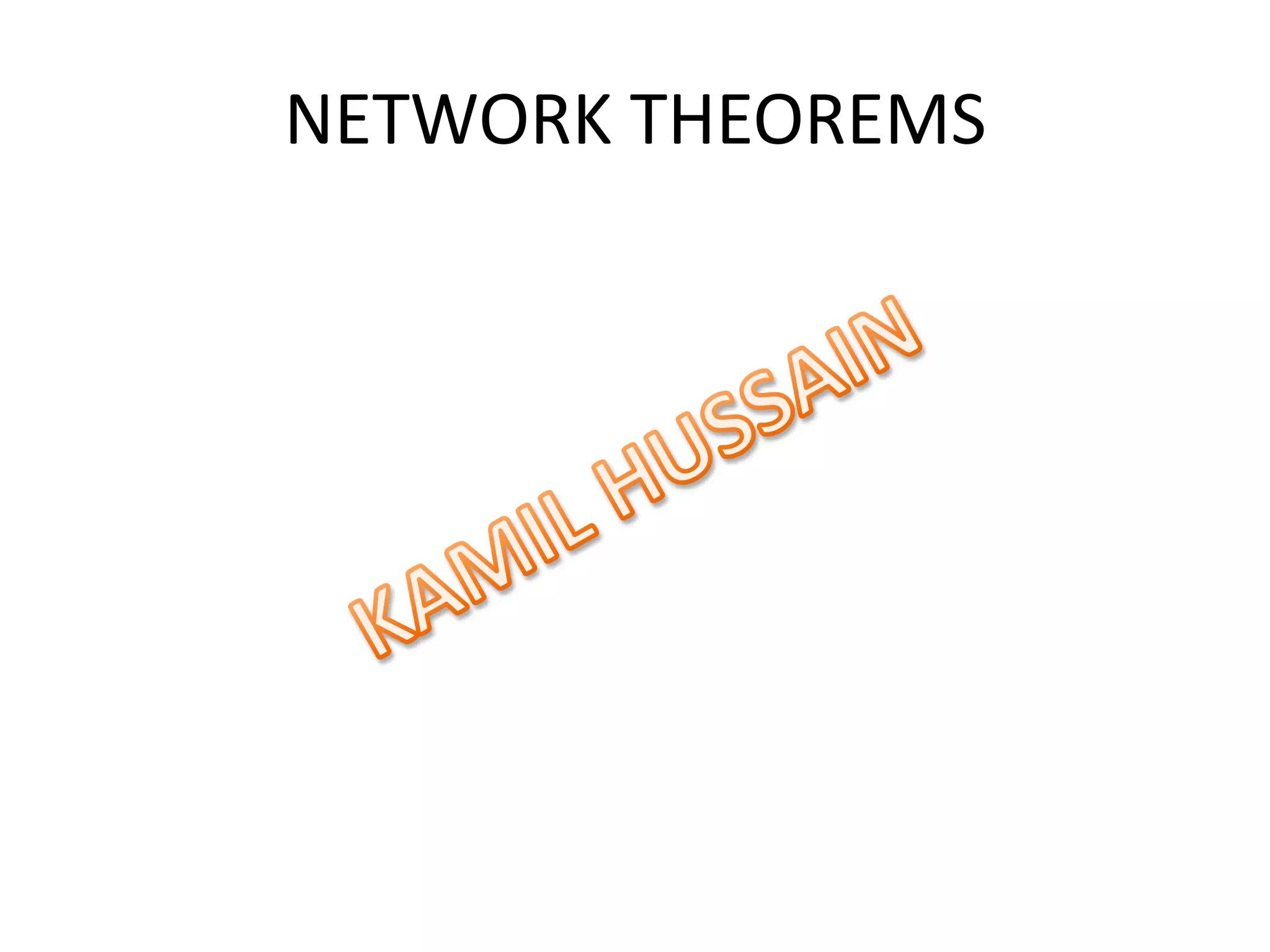 Network theorems for electrical engineering | PPTX | Computer Networking | Computing