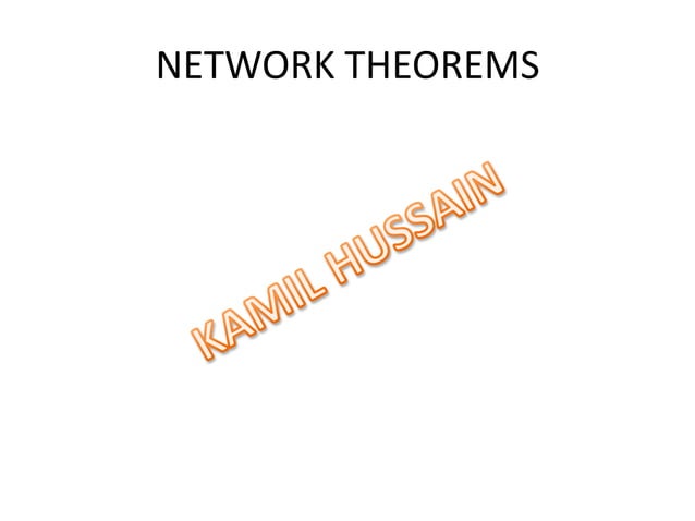Network theorems for electrical engineering | PPTX | Computer Networking | Computing