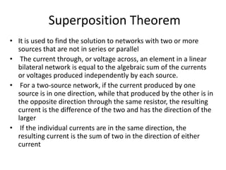 Network theorems for electrical engineering | PPTX