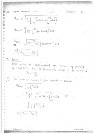 Network theory made easy hand written notes Gate ECE | PDF