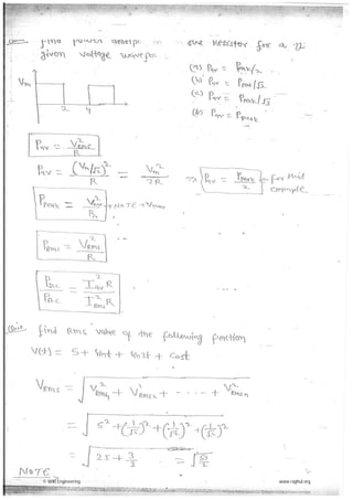 Network theory made easy hand written notes Gate ECE | PDF
