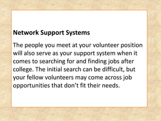 Network through volunteering | PPT