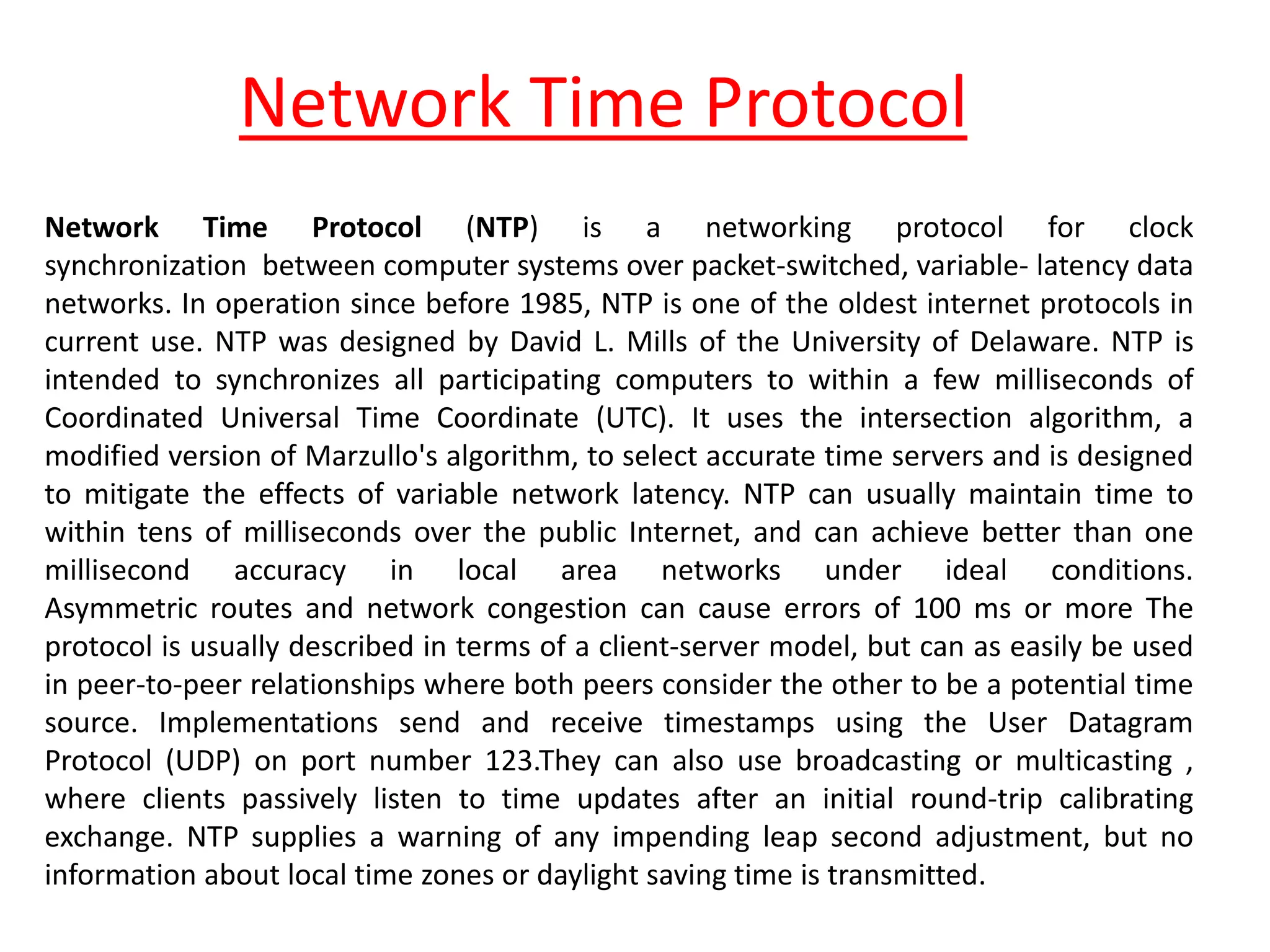 Network time protocol | PDF
