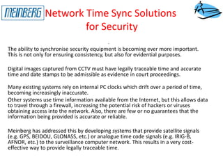 Network time sync solutions for security | PPT
